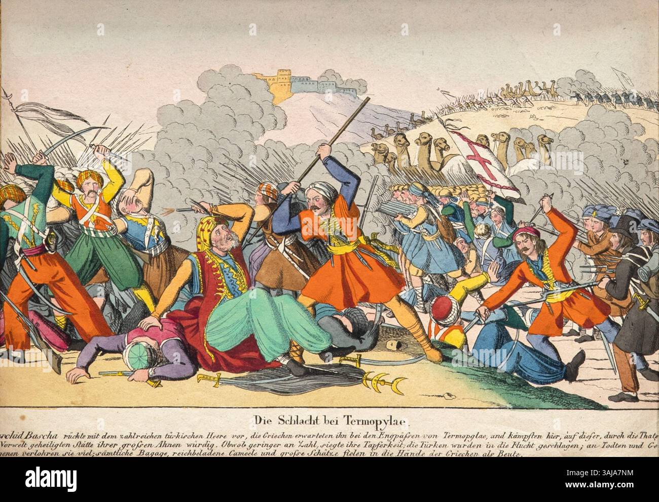 This 1820s painting by Friedrich Campe depicts the famous Battle of ...