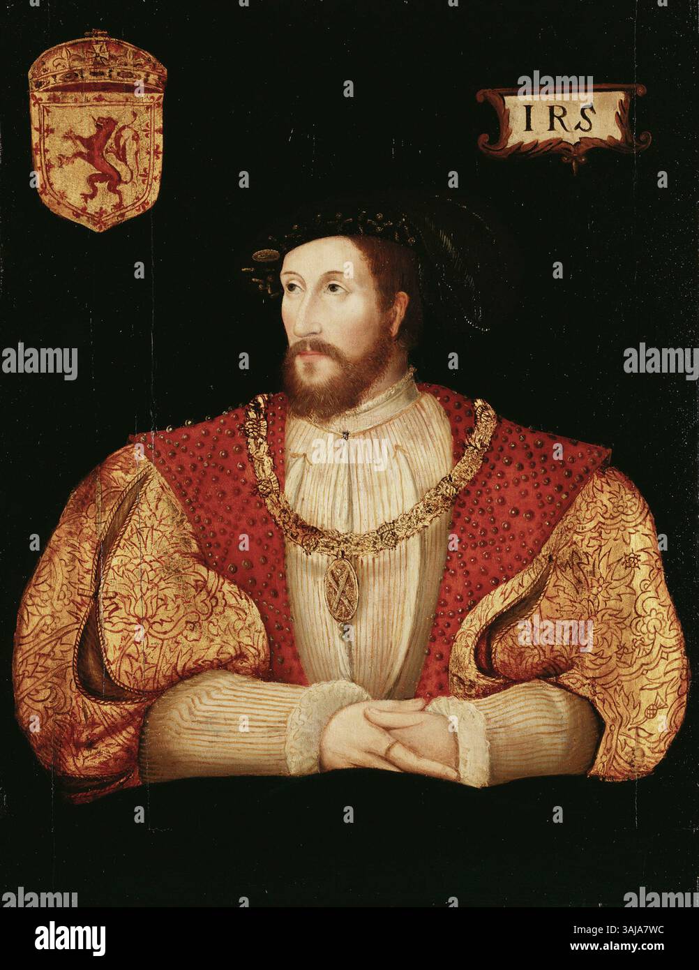 This portrait of James V of Scotland, painted around 1540, represents ...