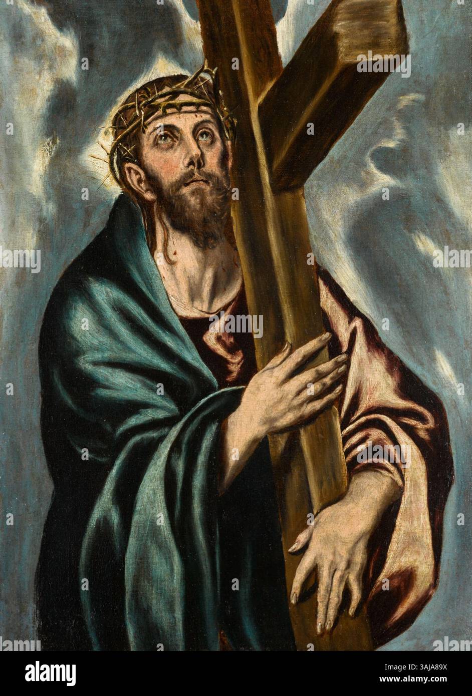 El Greco workshop painting of Christ Carrying the Cross, created circa ...