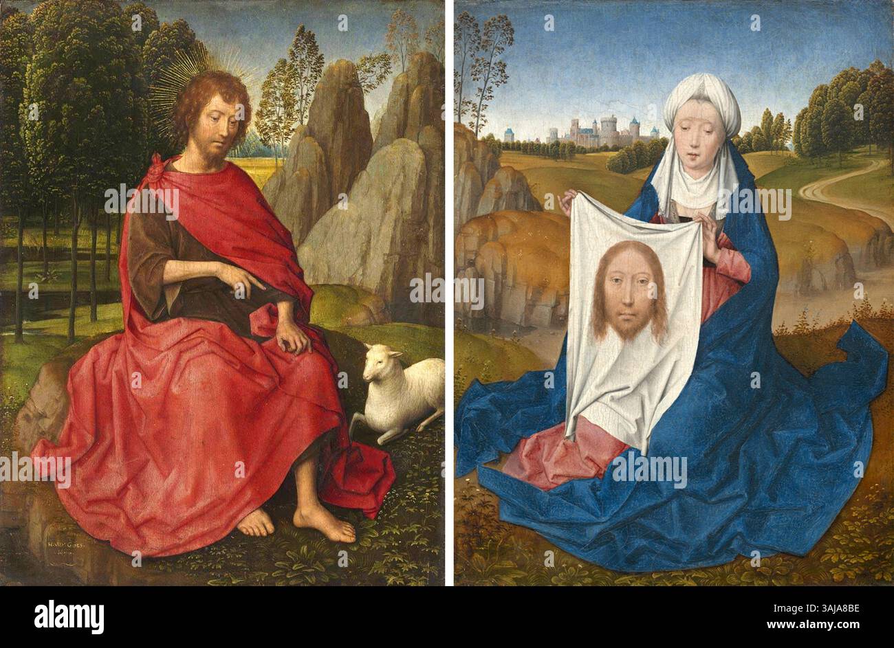 This 15th century diptych by Hans Memling portrays Saint John the ...