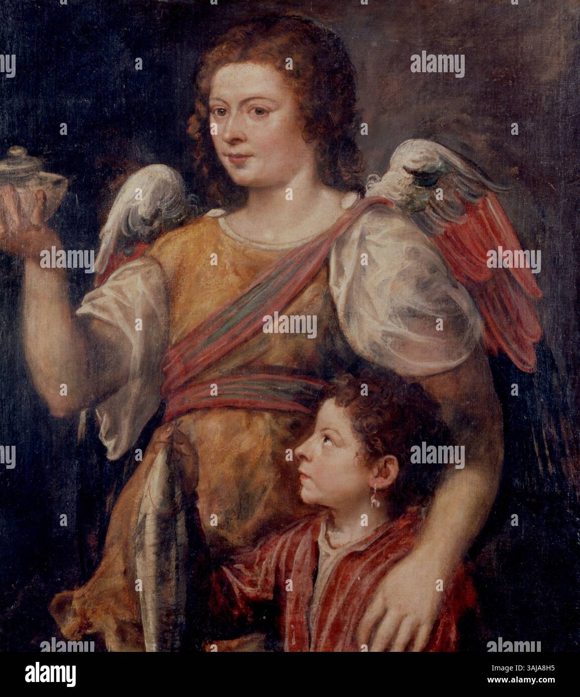 A portrait of a lady and her daughter, painted by Titian in the 1550s ...