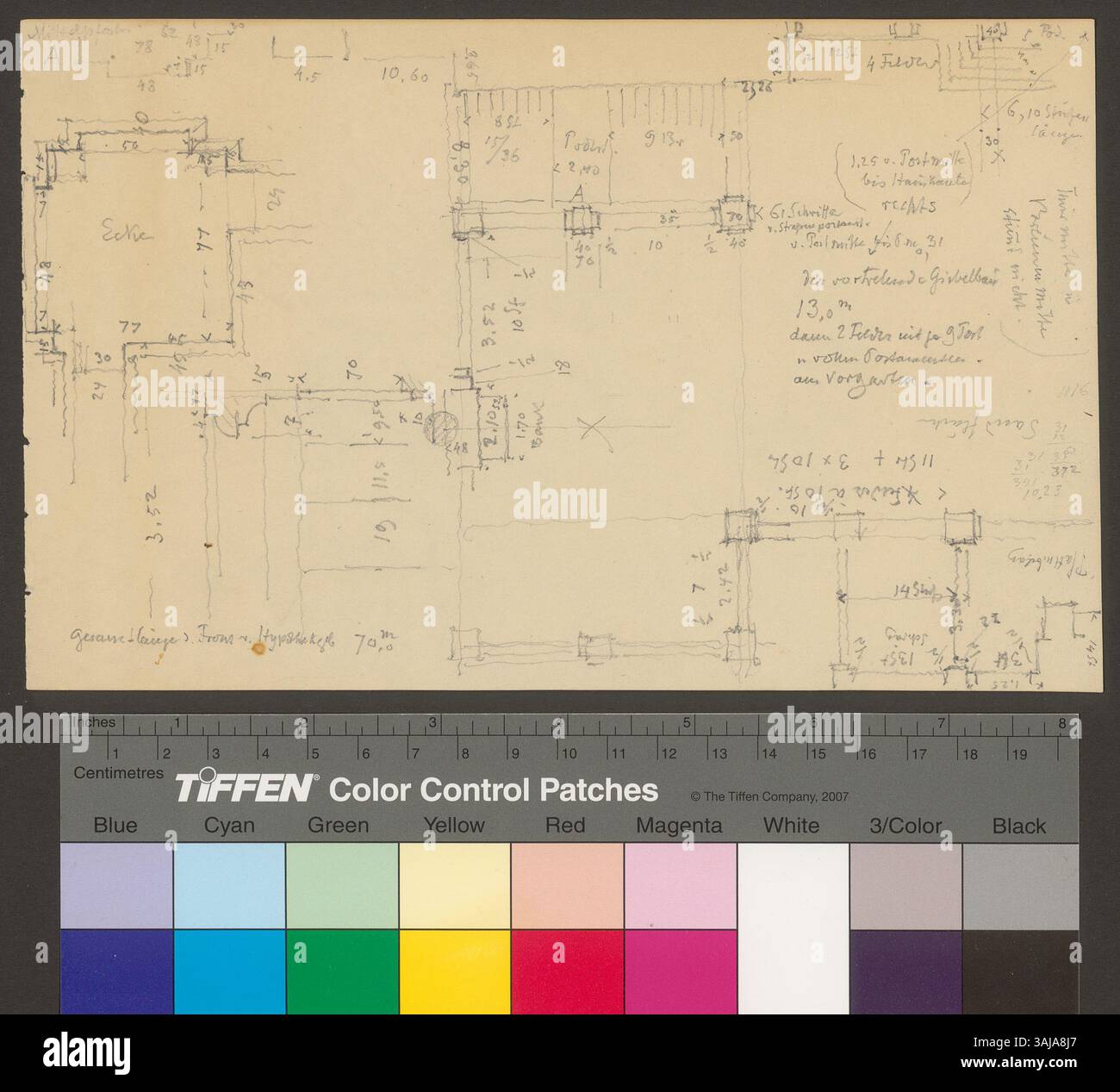 This image shows a floor plan of a building, created by Johann Rudolf ...