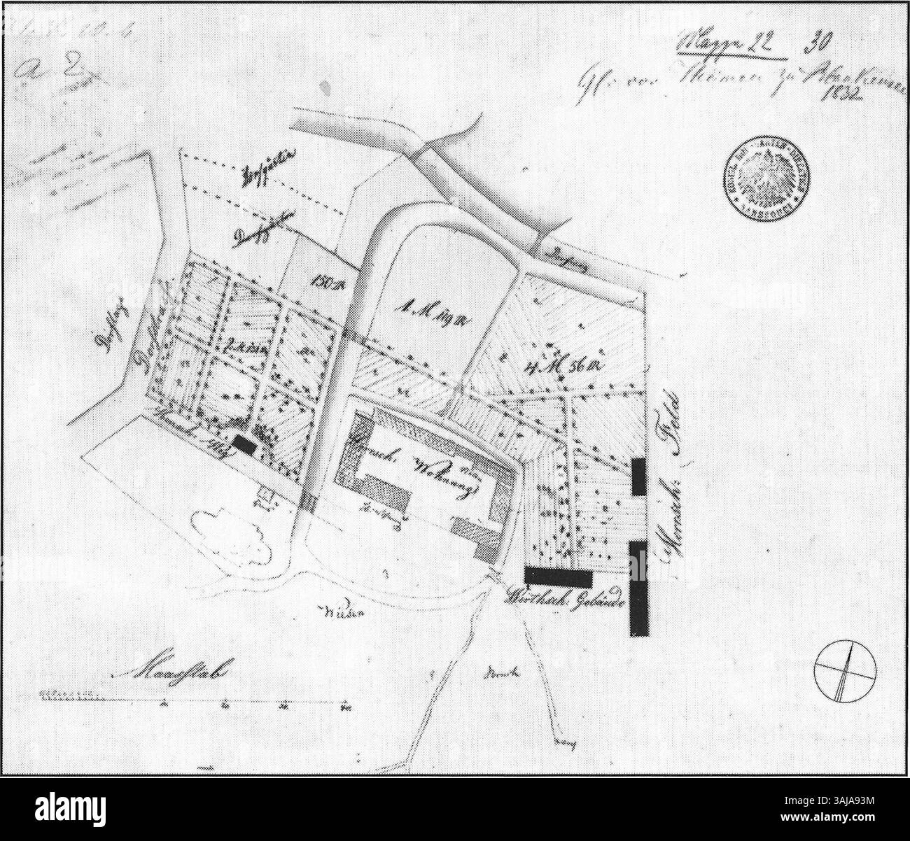 Peter Joseph Lenné’s 1832 Situationsplan depicts a detailed layout of Blankensee, showcasing his ...