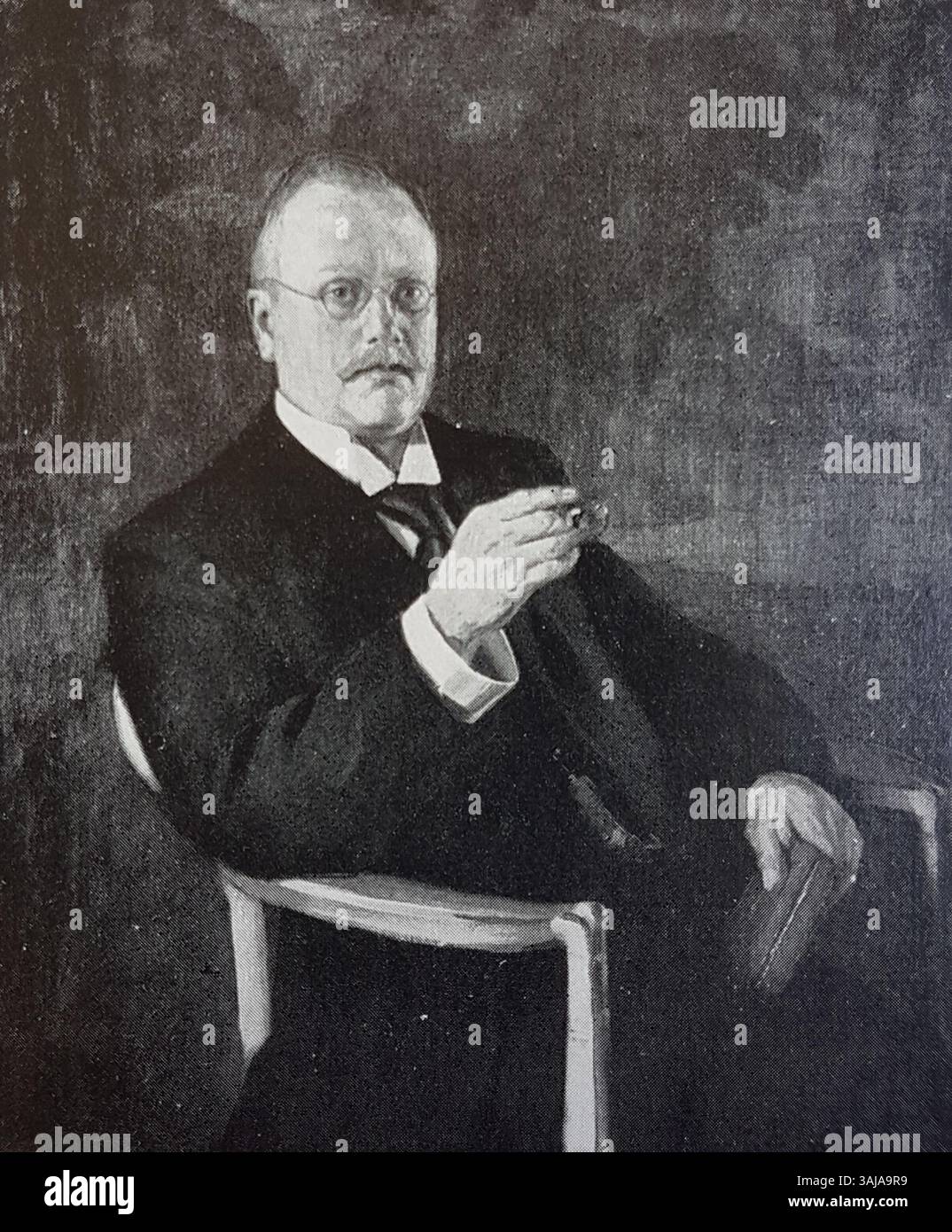 Anders Trulson’s portrait of August Hahr, depicting the figure in a ...