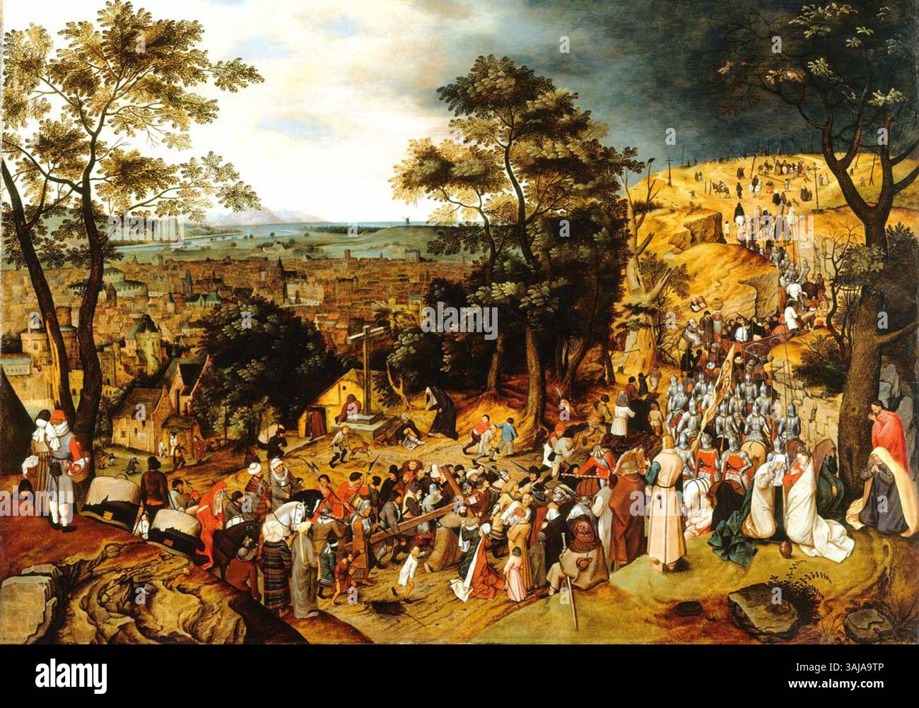 Pieter Brueghel the Younger’s painting 'Christ Carrying the Cross', created in 1606, depicts the ...