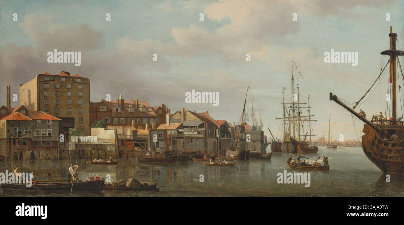 Samuel Scott’s 'View of the Thames at Wapping' (18th century) captures ...
