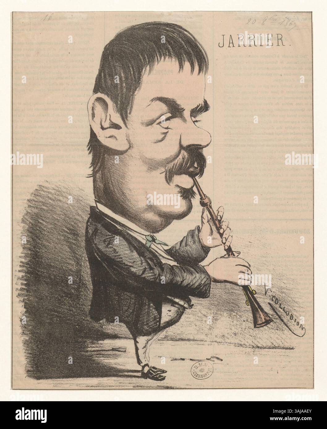 Jarrier, a French figure, depicted in a lithograph from the Boyer ...