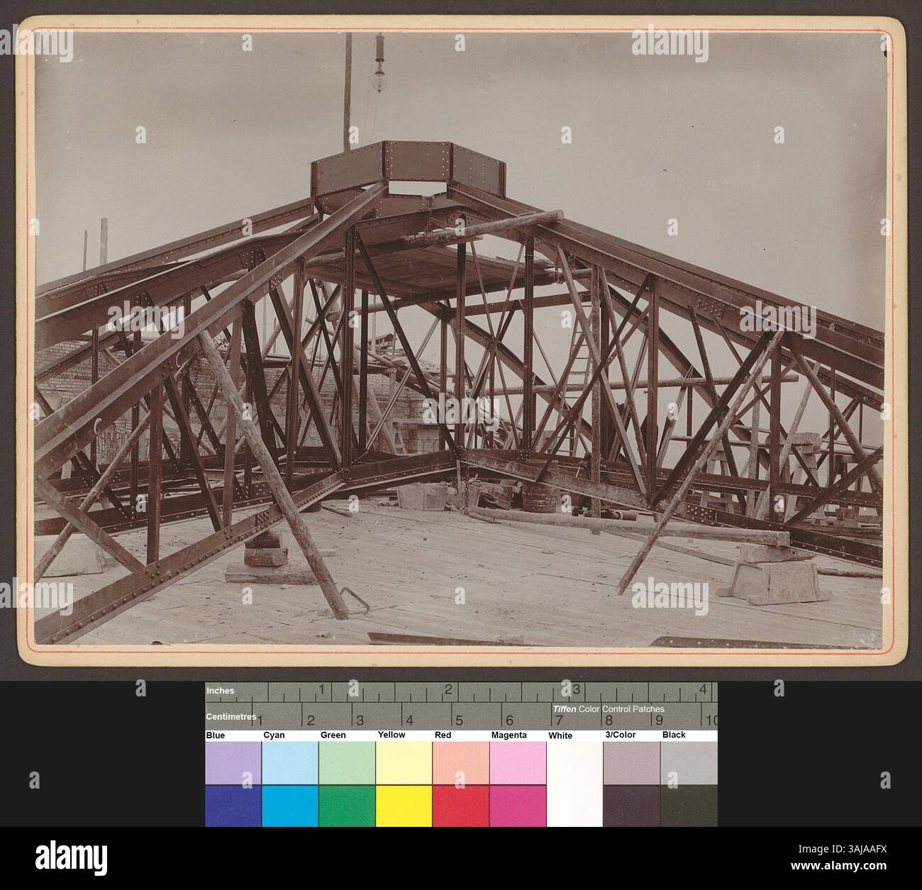 This 1890 photograph by Robert Breitinger shows the roof structure ...