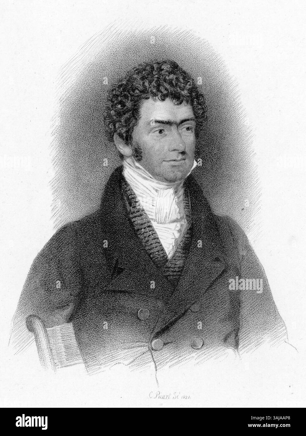This 1821 engraving by Charles Picart depicts Ferdinand Ries, a ...
