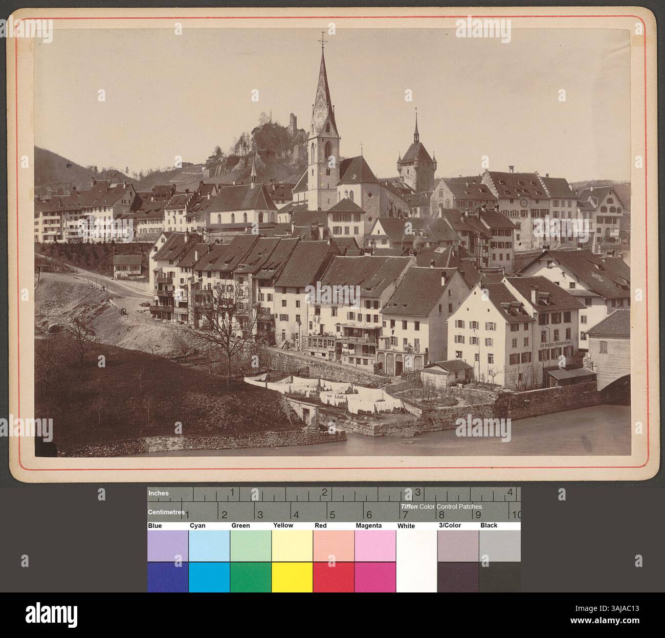 This 1888 photo shows a view of the city of Baden from Ennetbaden, with ...