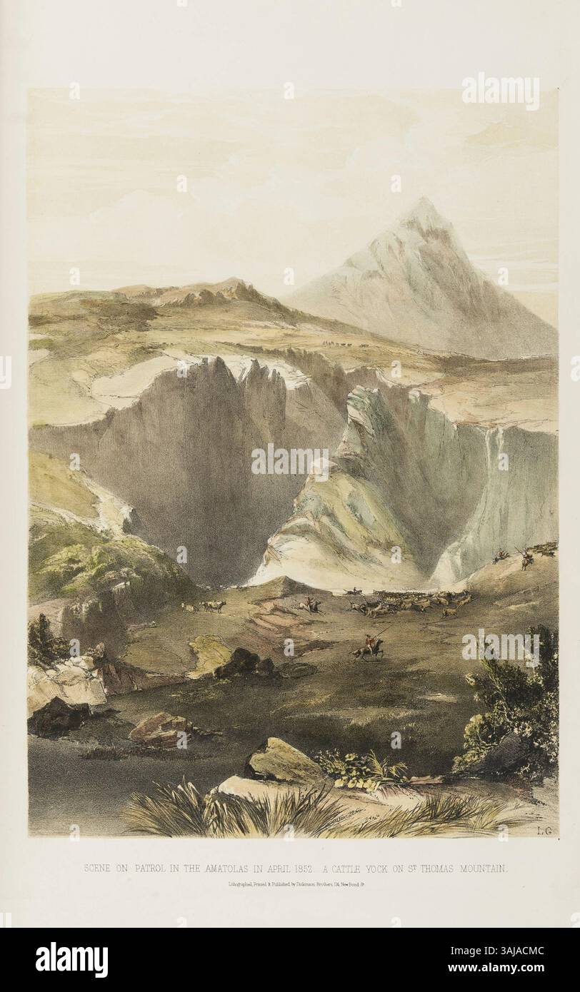 This lithograph, created in 1854, depicts a patrol scene in the ...