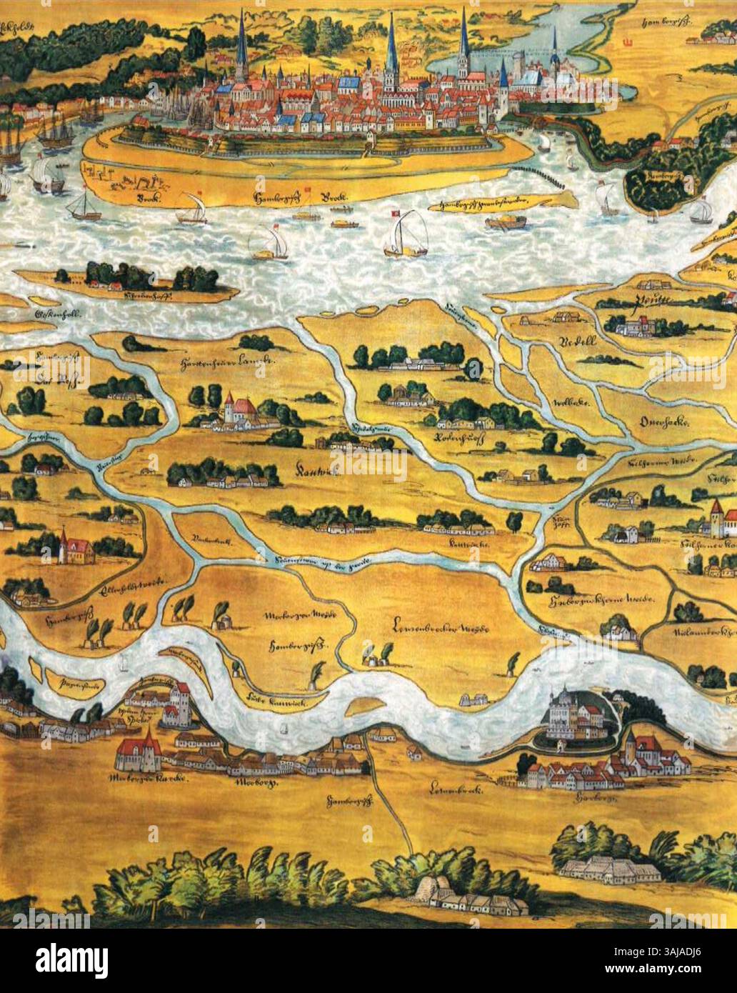 The detailed map of the Elbe River by Melchior Lorck (1568) offers a ...