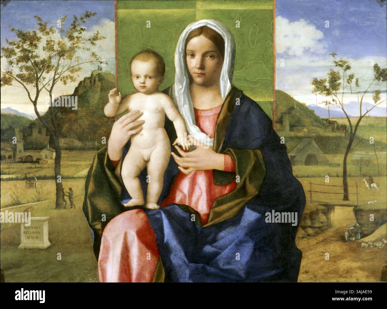 Giovanni Bellini (circa 1430–1516) painted 'Madonna di Brera' in 1510, a religious artwork ...