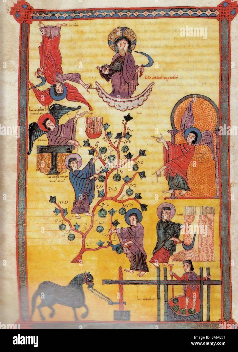 This illustration from the Beatus of Burgo of Osma manuscript, created ...