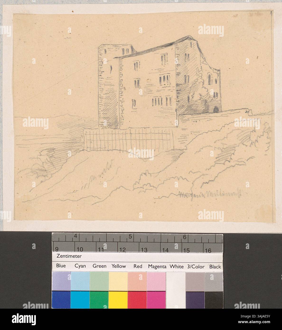 This image depicts an exterior view of Habsburg Castle, captured by ...