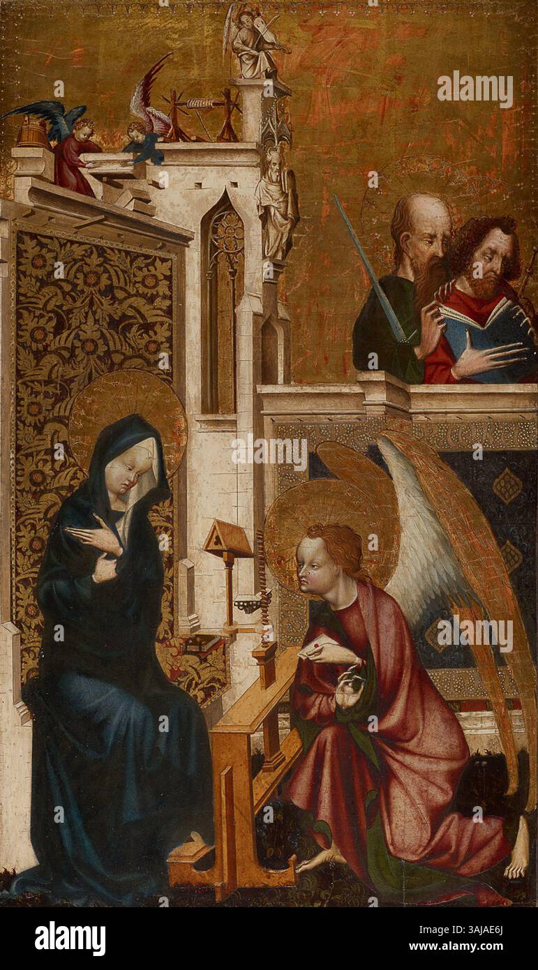 The Artwork Depicts The Annunciation To Mary Showing The Angel Gabriel