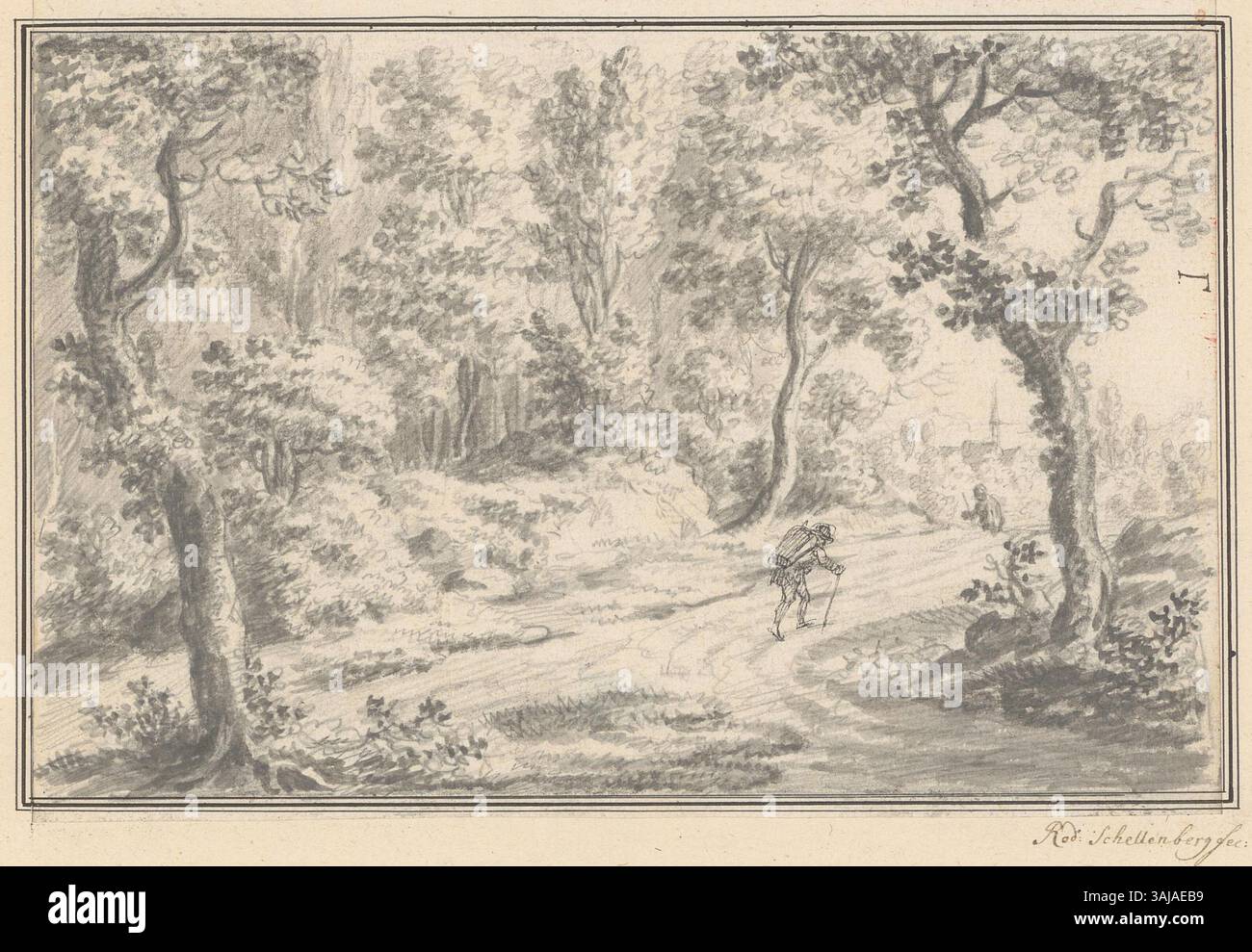 This 18th-century drawing by Johann Rudolf Schellenberg depicts the ...