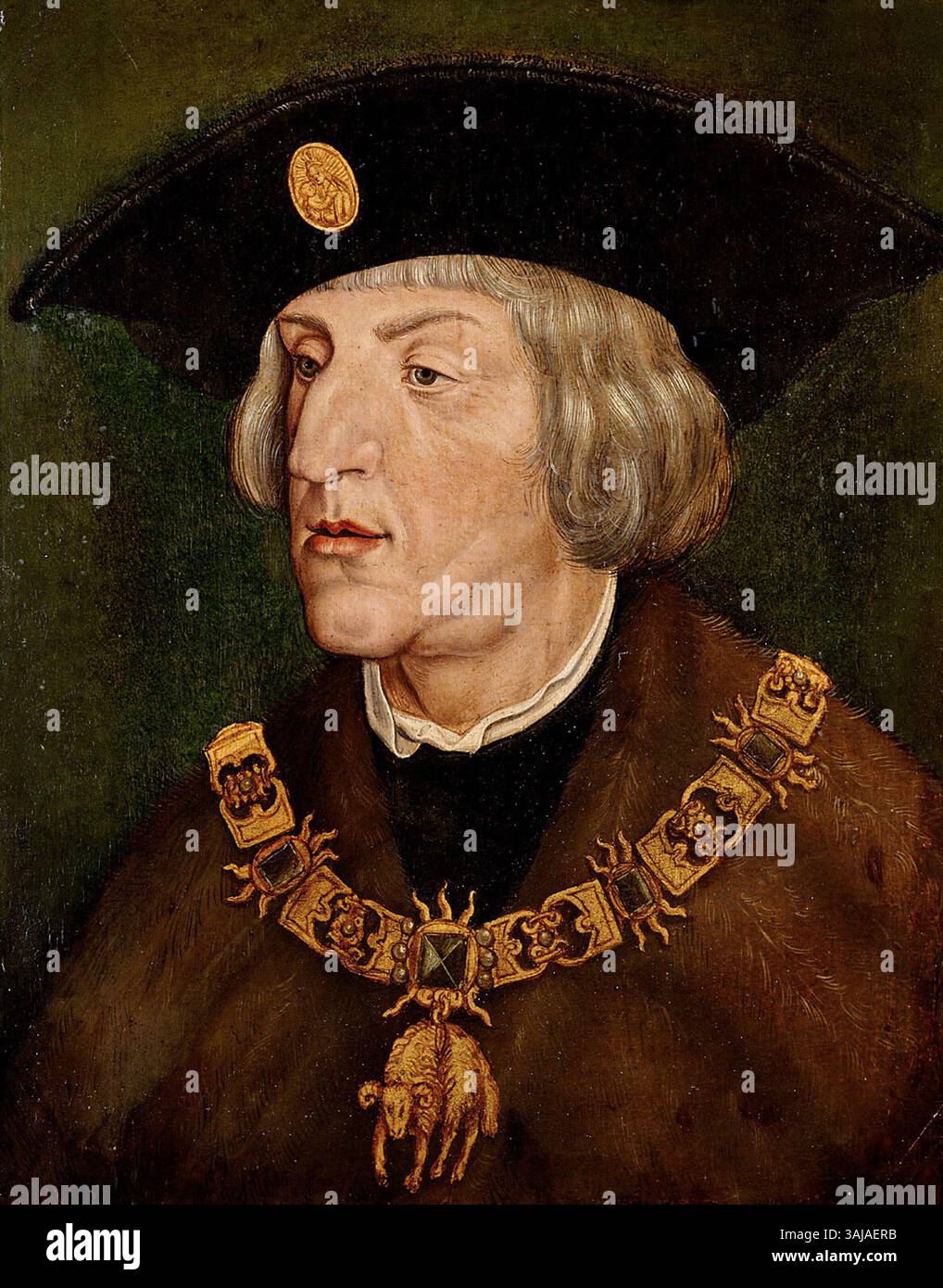 This early 16th-century portrait depicts Maximilian I, Holy Roman ...