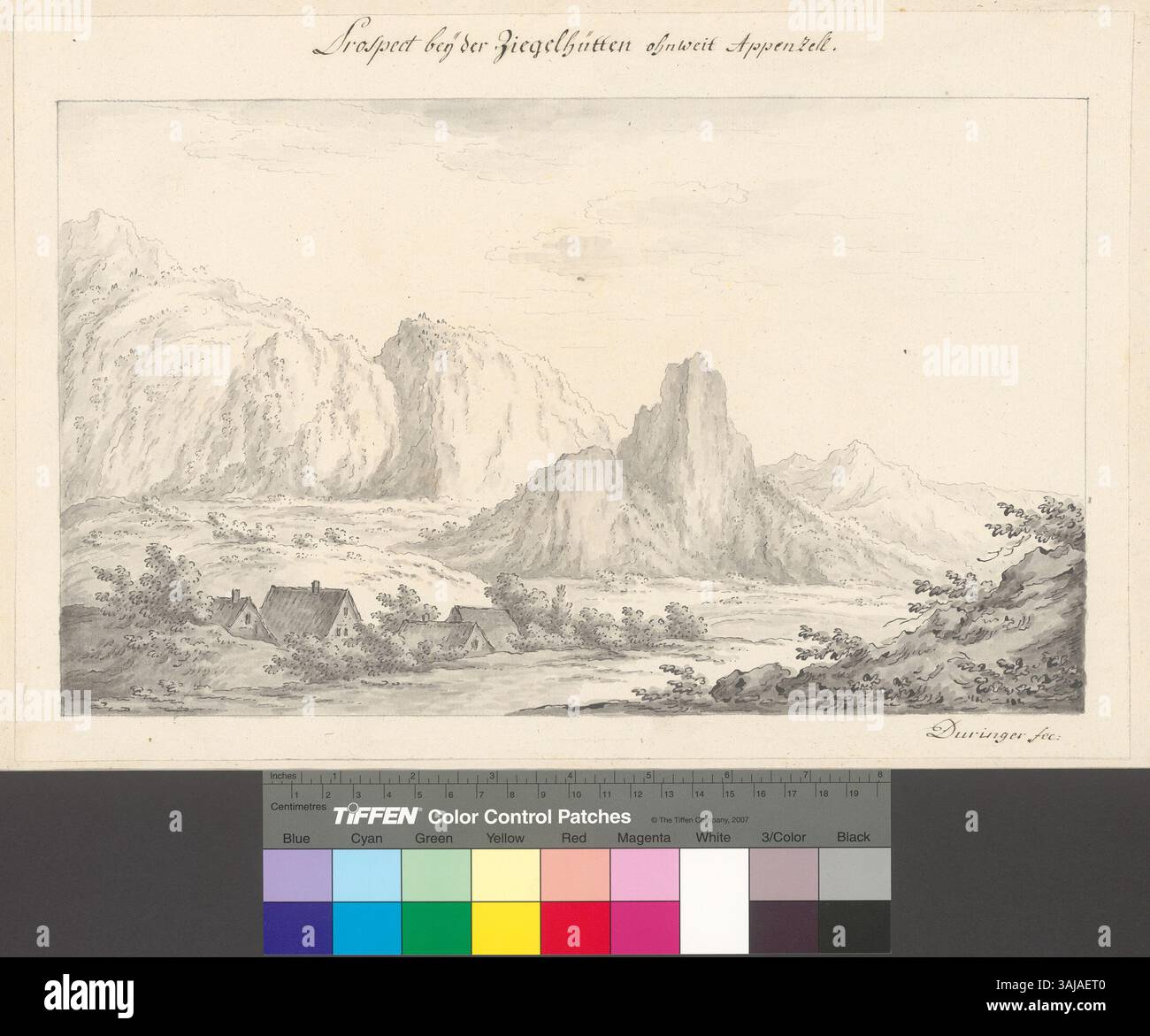 This 1740-1760 ink drawing by Daniel Düringer shows the hamlet of ...
