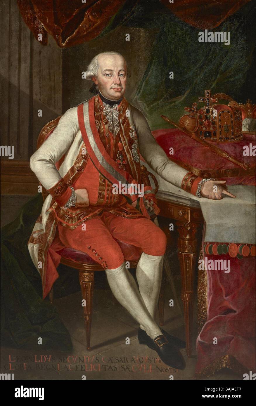 This portrait by Pierre Maisonnet, painted in 1791, depicts Leopold II ...