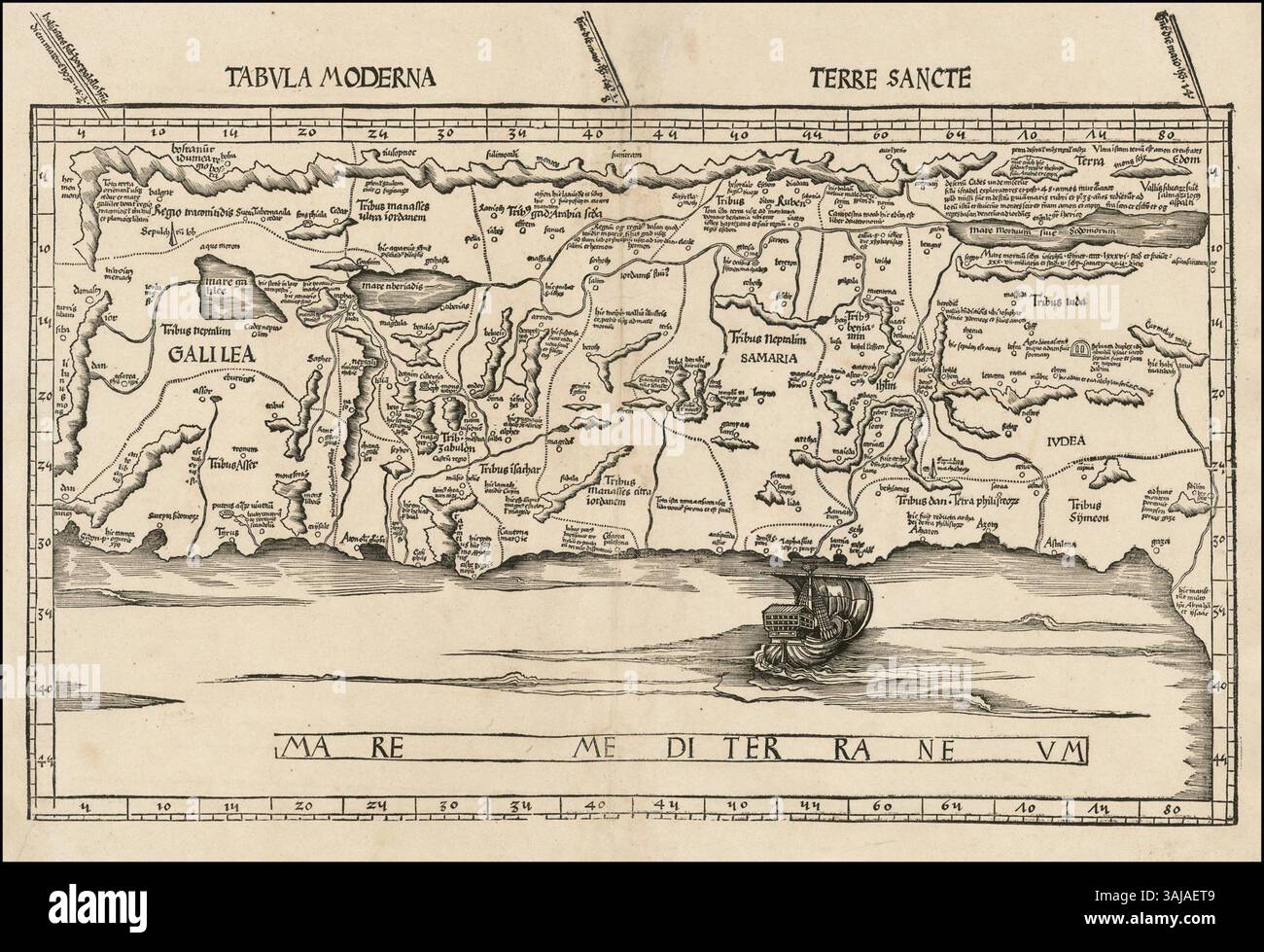 Martin Waldseemüller's 1513 map of Palestine offers a glimpse into the ...