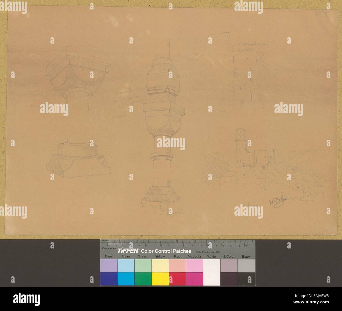 This 1863 illustration by Johann Rudolf Rahn depicts the ruins of ...
