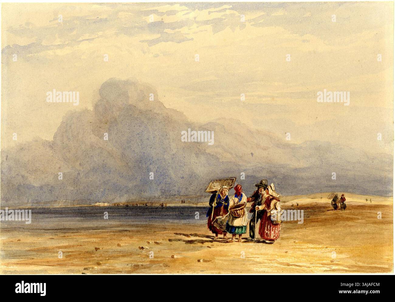 This undated watercolor painting by Thomas Lound is a copy of David Cox ...