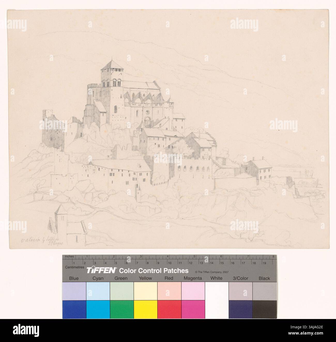 This 1861 illustration by Johann Rudolf Rahn depicts the exterior view ...