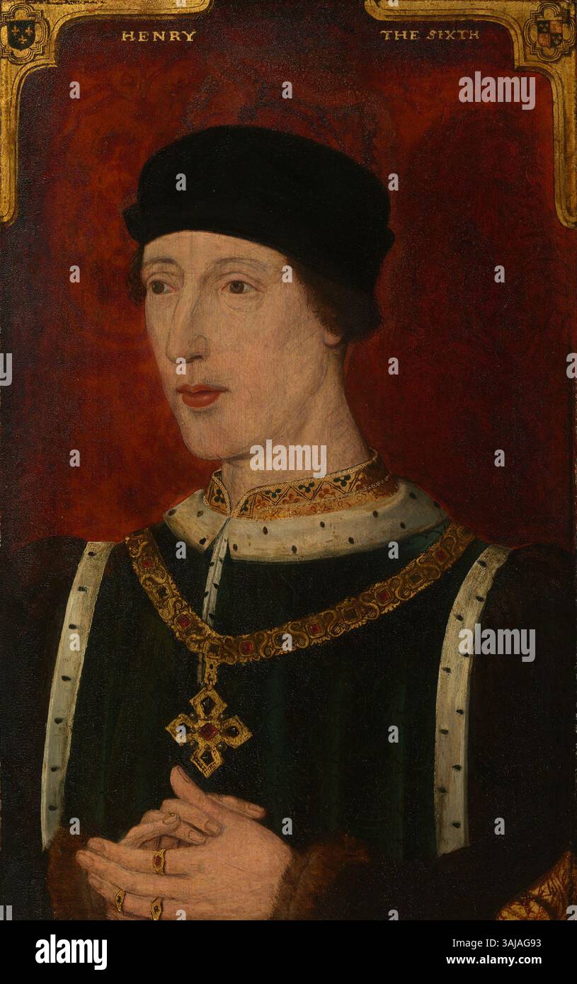 This portrait of Henry VI (1421-1471) from the British School dates ...