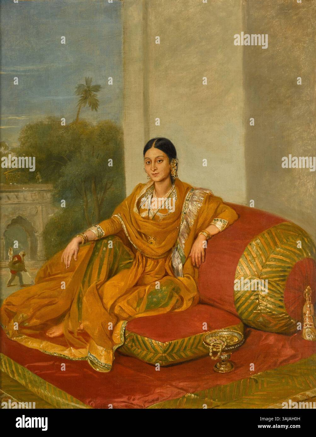 This portrait by Arthur William Devis depicts an Indian lady, traditionally called the Bibi of ...