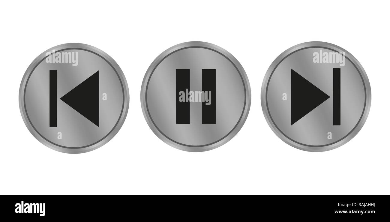 Media symbols pause play rewind Stock Vector Images - Alamy