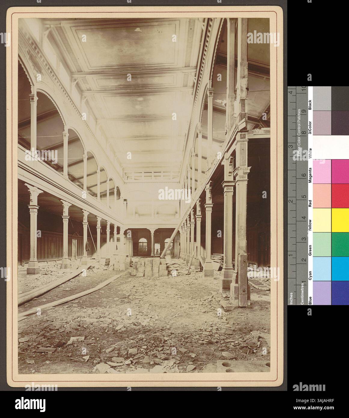 This 1896 photograph shows the interior of the Tonhalle in Zurich ...