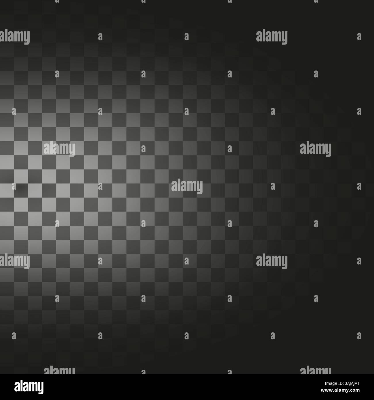 Radial light effect. Left side shadow. Transparent vector overlay. Dark ...