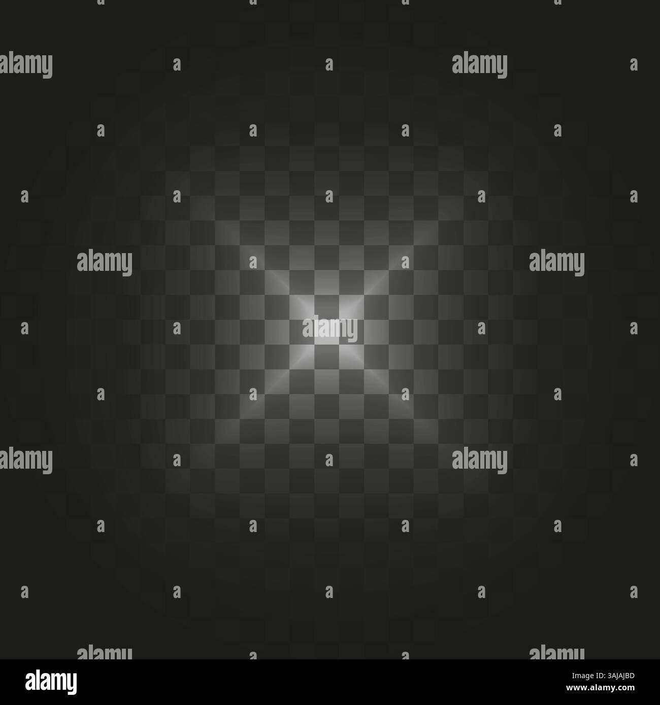 Cross light center. Transparent vector flare. Radiant grid effect. Dark ...