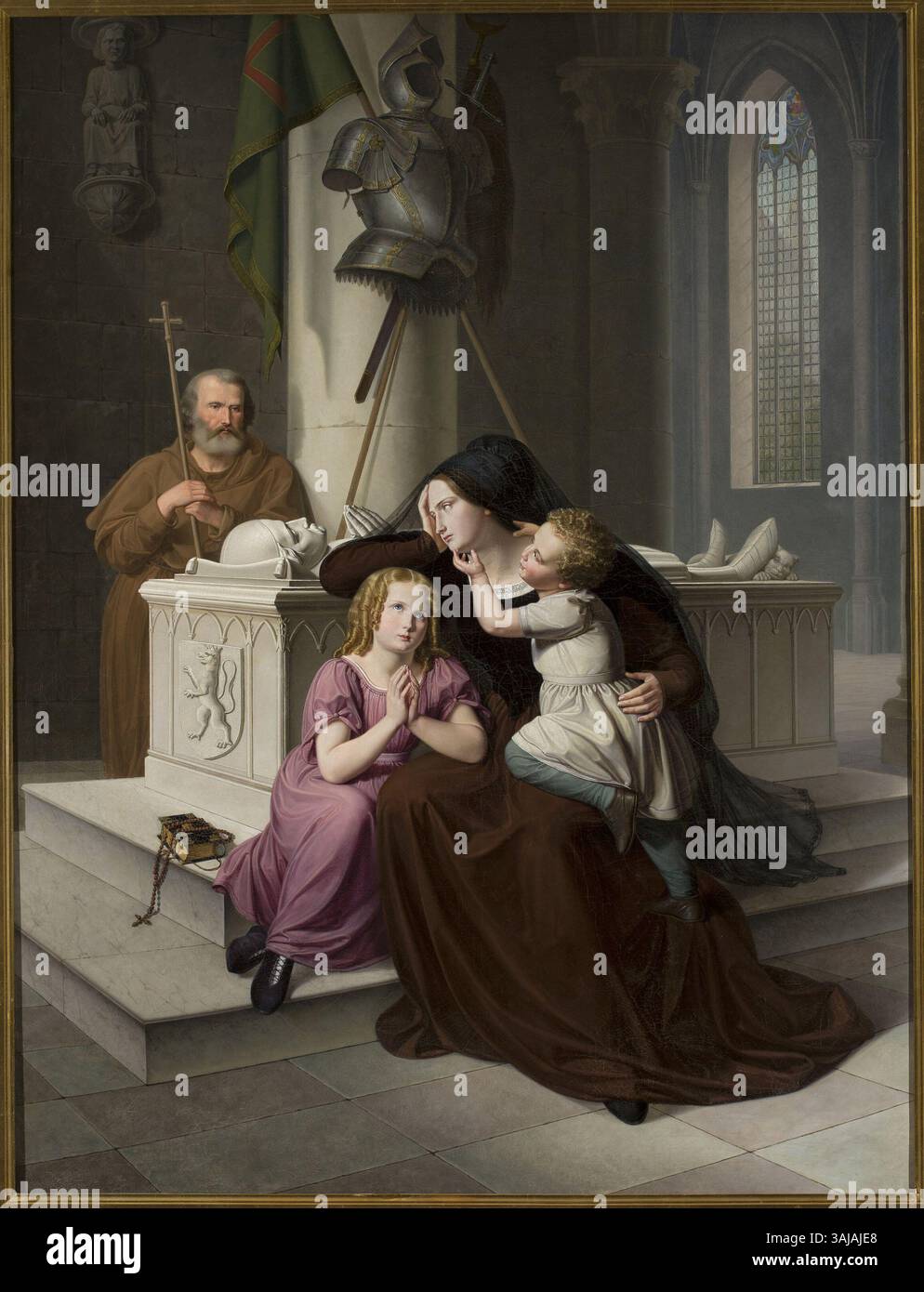 The 'At Husband’s Grave' painting, created between 1801 and 1825 ...