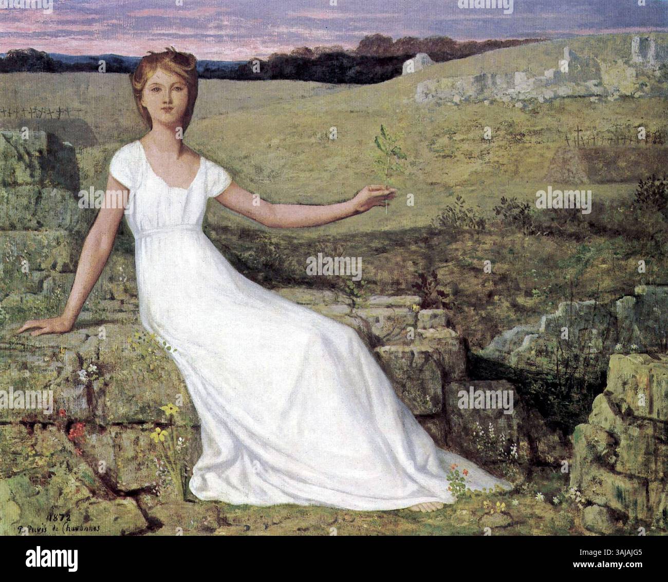 This allegorical painting, titled 'L'Espérance' (Hope), was created by ...