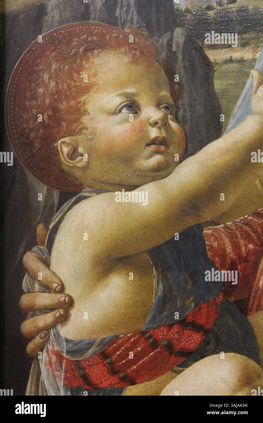 This 15th-century painting by Andrea del Verrocchio, *Madonna and Child ...