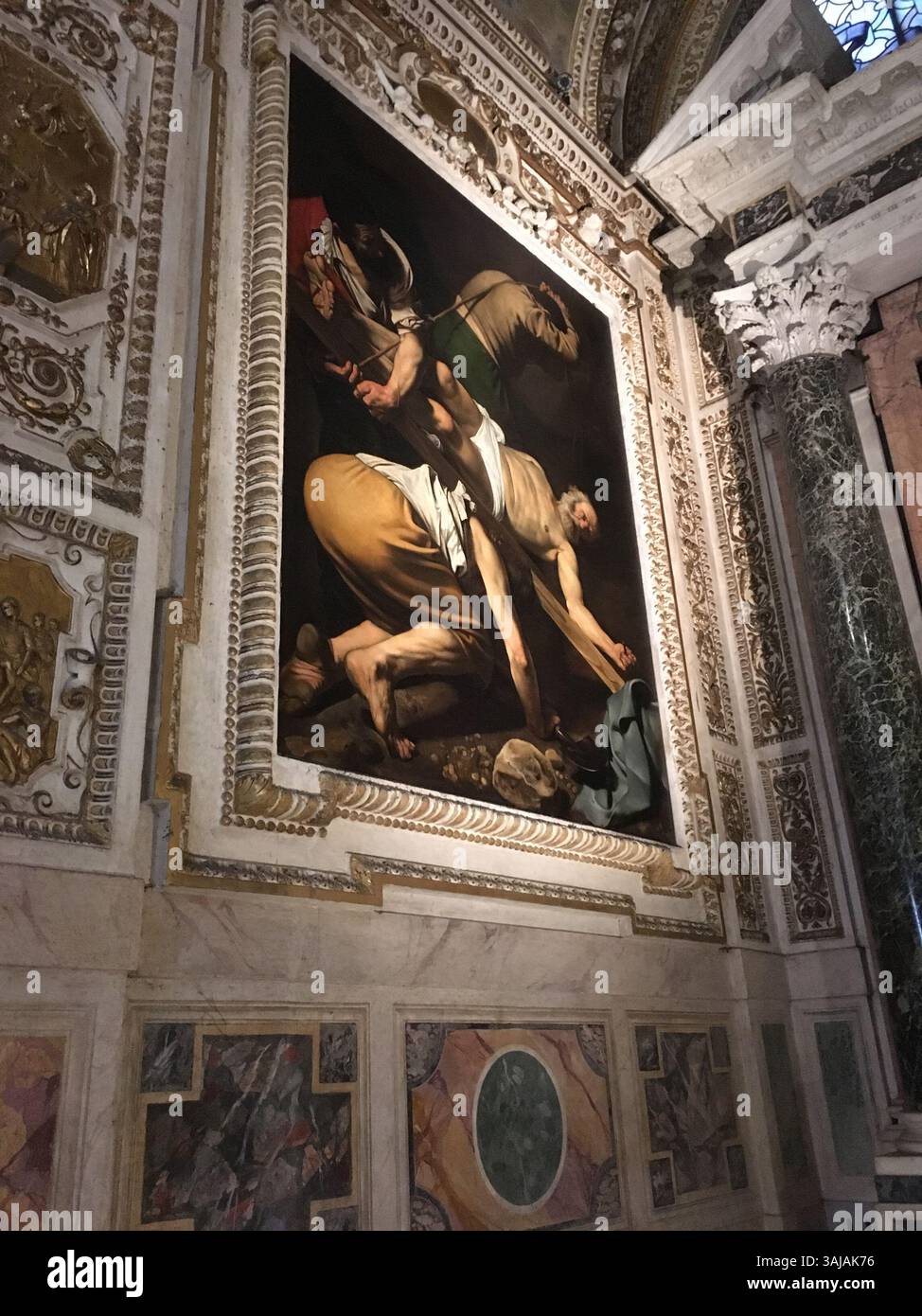 The Crucifixion of Saint Peter by Caravaggio, painted around 1600 ...