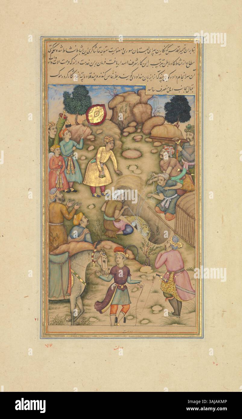 This miniature from the Akbarnama depicts Emperor Akbar capturing a ...