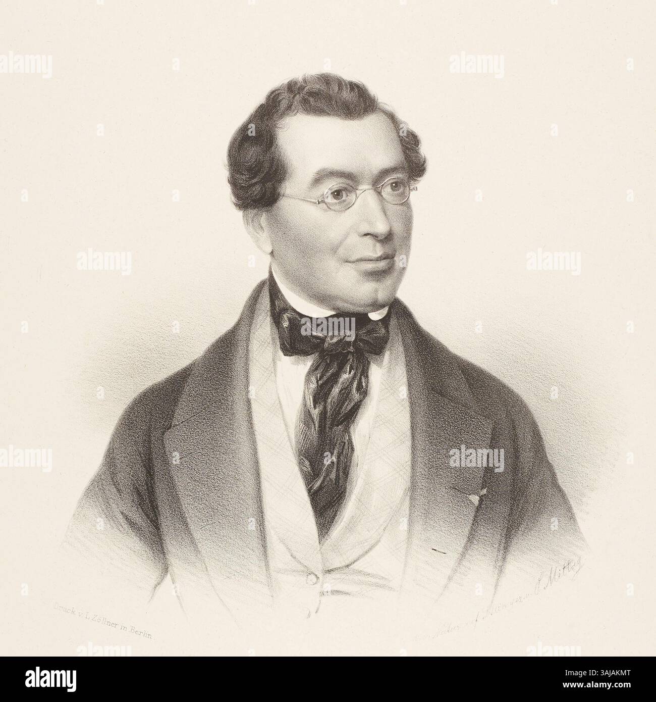 The 1840 portrait of Wilhelm Friedrich Wieprecht, painted by Carl ...