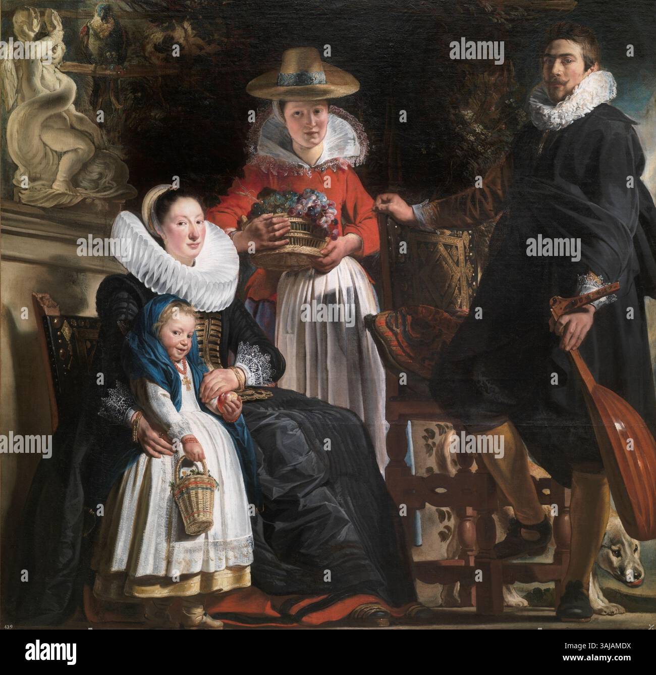 Jacob Jordaens' self-portrait with his family, painted circa 1621 ...