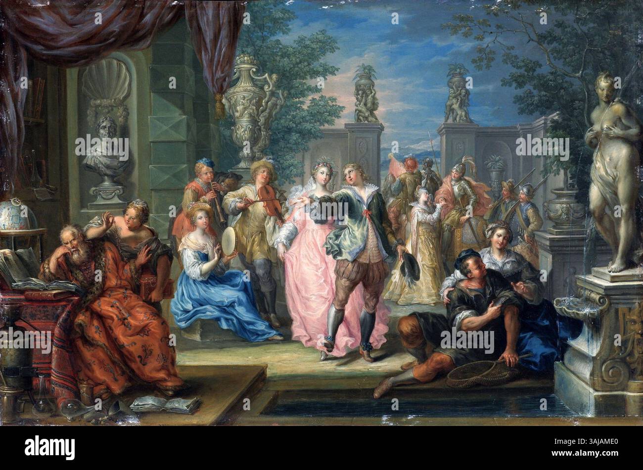 'Allegory of Music' by Johann Georg Platzer (c. 1730) is an oil on ...