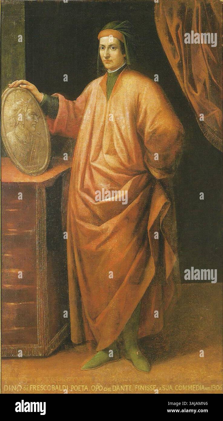 Portrait of the poet Dino Frescobaldi, an Italian figure from the 17th ...