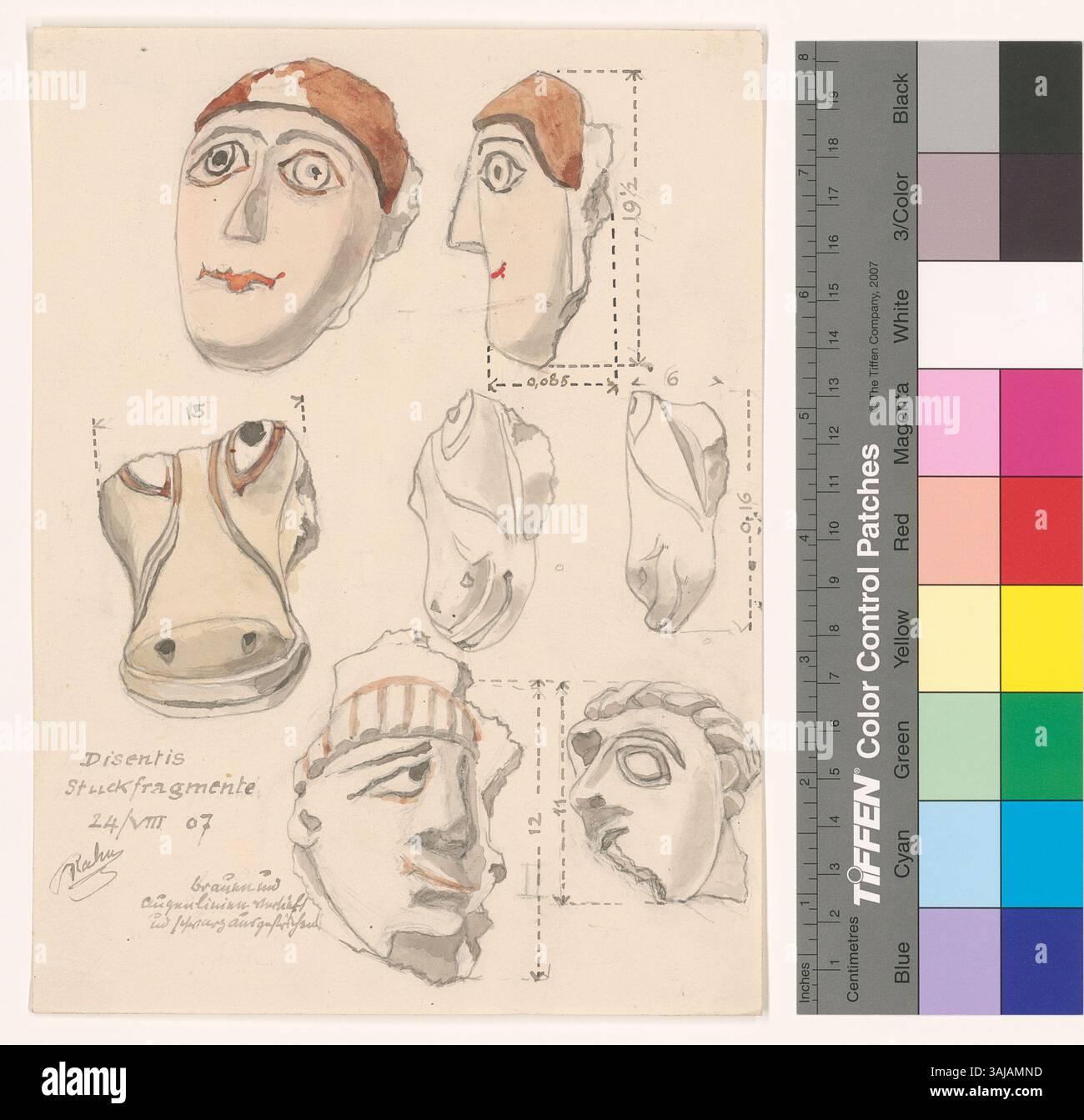 This artwork by Johann Rudolf Rahn, created in 1907, illustrates the ...