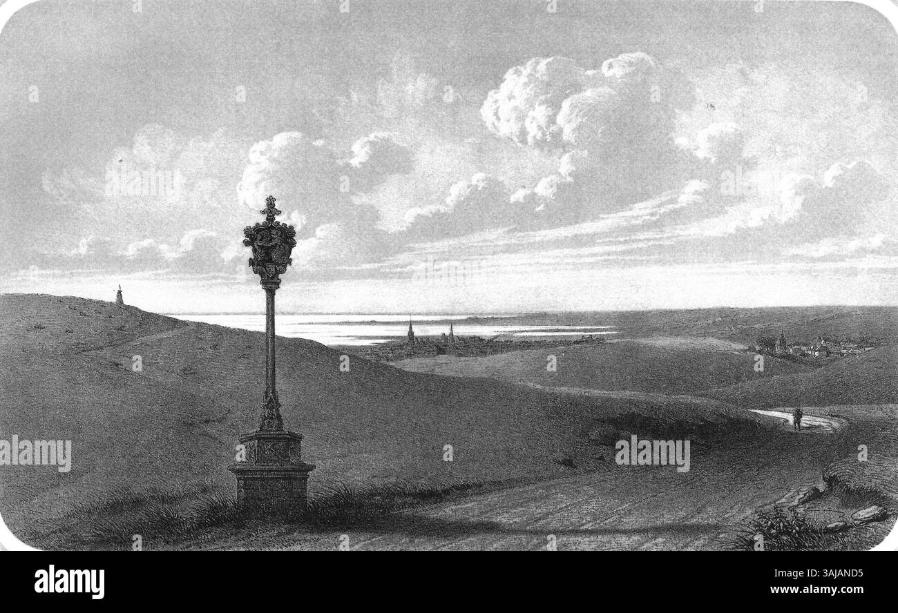 This 1860 engraving by Thomas Drake depicts the rural landscape of the ...