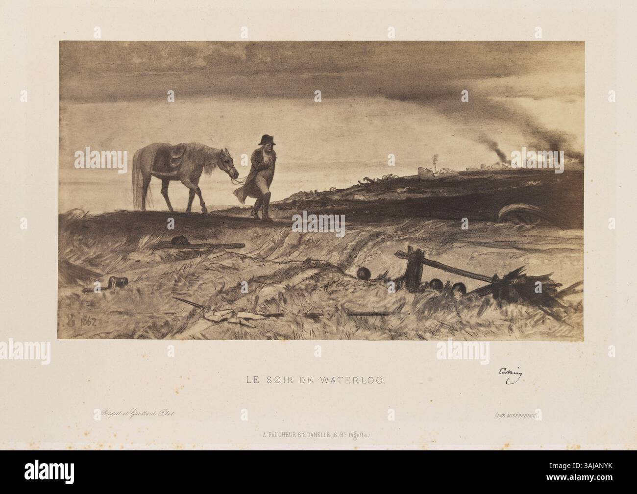'Le Soir de Waterloo,' an 1862 illustration by Gustave Brion, depicts ...