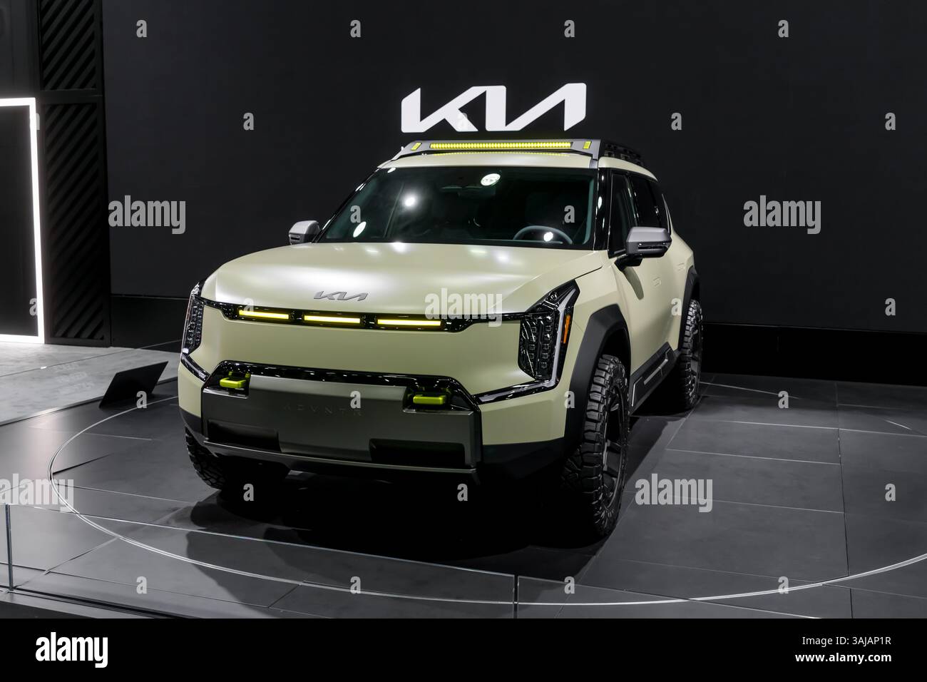 Detroit, Michigan, USA - January 16, 2025: Kia EV9 Advntr concept at ...