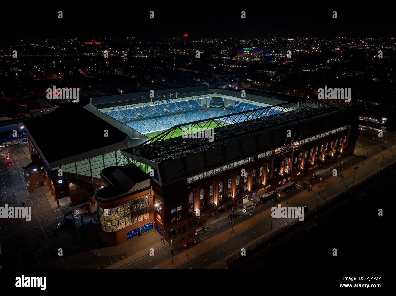 Ibrox Stadium, Glasgow, UK. 10th Apr, 2025. UEFA Europa League Quarter ...