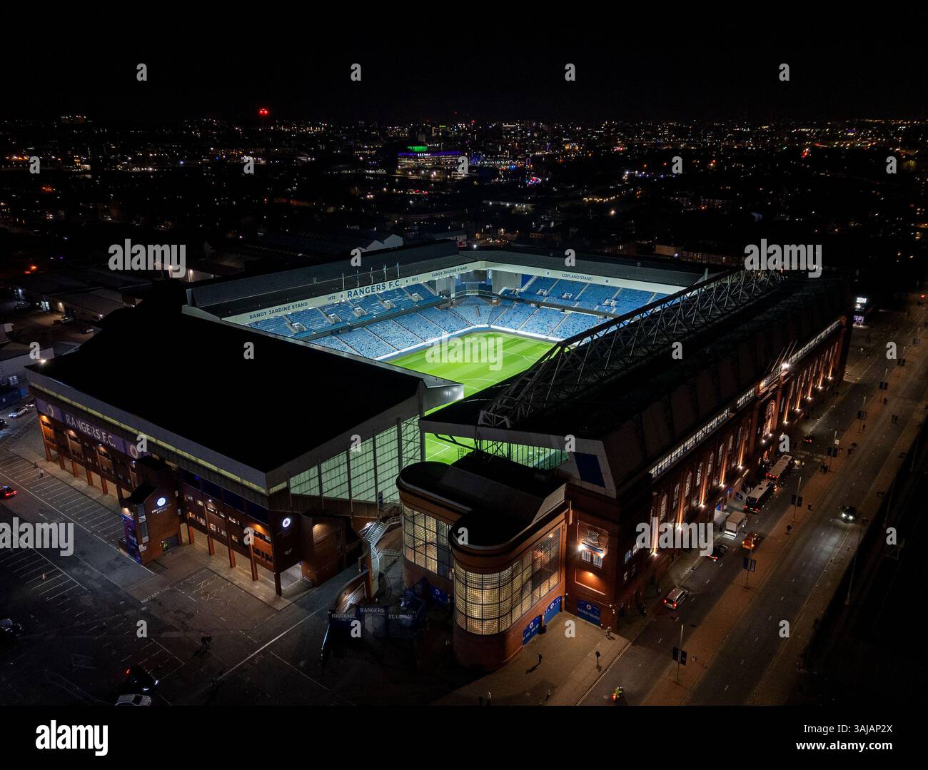 Ibrox Stadium, Glasgow, UK. 10th Apr, 2025. UEFA Europa League Quarter ...