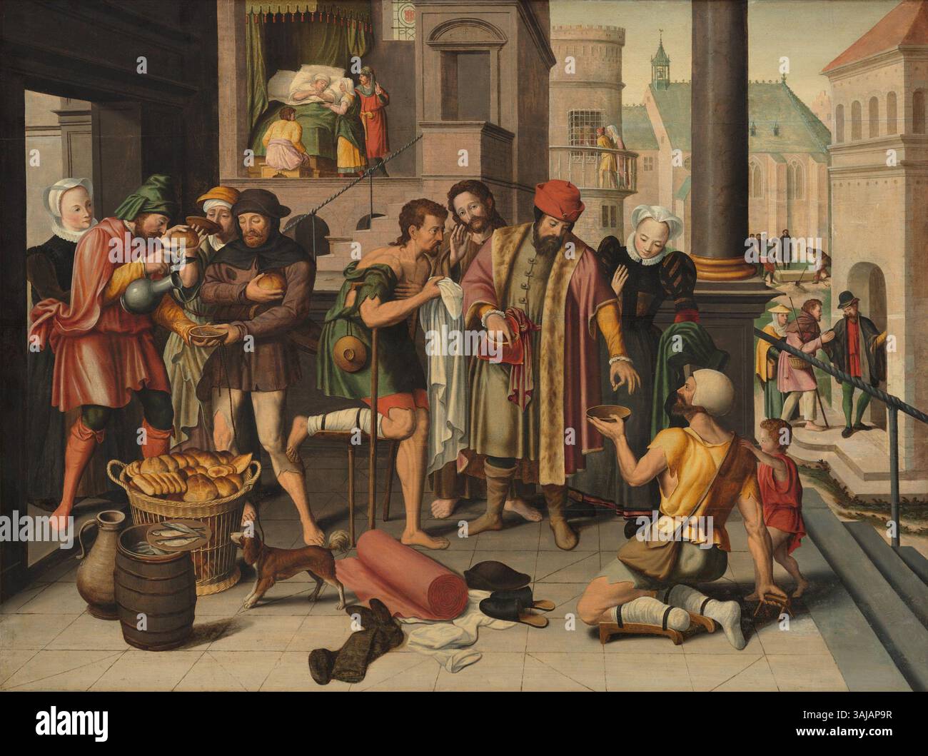 'The Seven Works of Mercy' (1580) represents acts of charity as taught ...